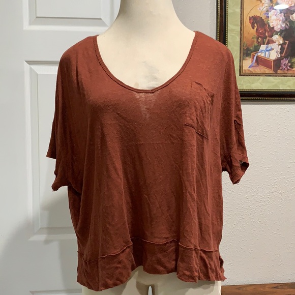 Free People | Tops | Free People Rust Colored Top Size Medium | Poshmark